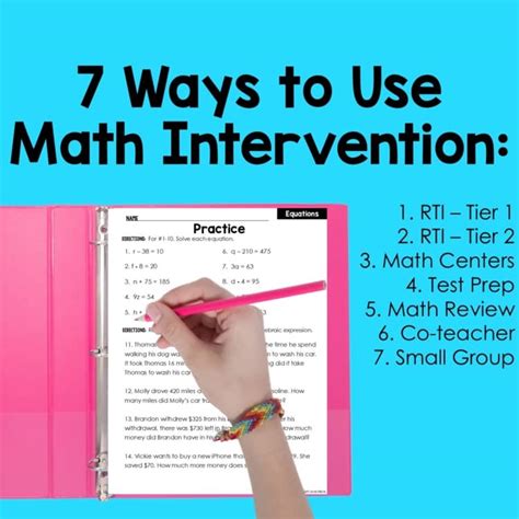 Equations Math Intervention Worksheets By Teaching Math And More