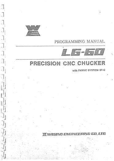 Used Manual For Used Wasino Precision Cnc Chucker Lg 60 With Fanuc
