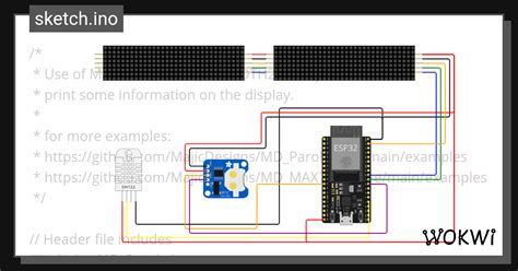 Max7219 Clock Esp32 Wokwi Esp32 Stm32 Arduino Simulator