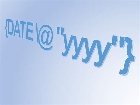 Sam Young How To Set An Auto Updating Year In Word