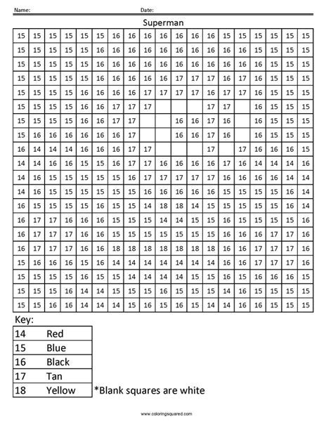 Color By Number Grid Warehouse Of Ideas