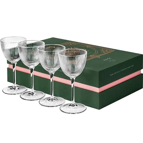 Nick And Nora Glasses Set Of 4 Vintage Art Deco Nick And Nora Coupe