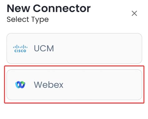 Configuring A Webex Connector Isi Analytics