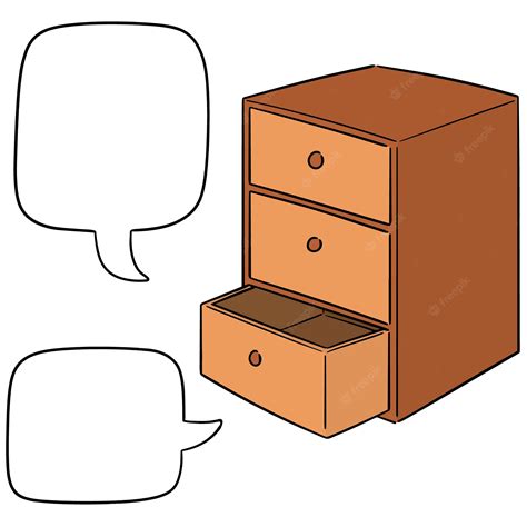 서랍의 벡터 세트 프리미엄 벡터