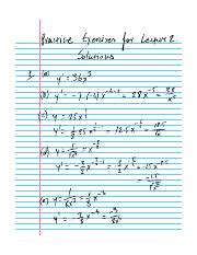Practice Exercises Solutions For Calculus Derivatives And Course Hero