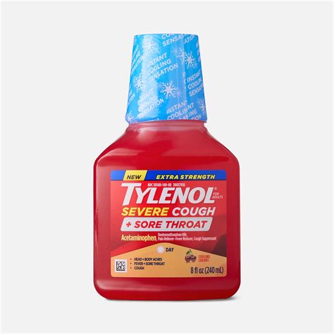 Hsa Eligible Tylenol Extra Strength Severe Cough Sore Throat Cherry