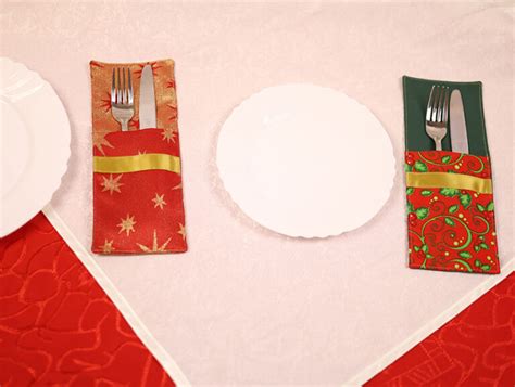 Diy Christmas Cutlery Holder With Free Pattern Christmas Cutlery