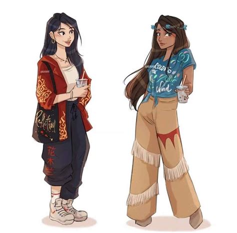 Modern Princesses Mulan And Pocahontas 🎨 Ohanadisney626 Ig