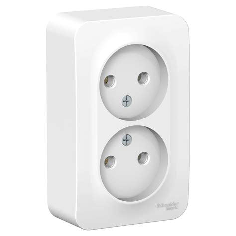 Розетка накладная 2 местная без заземления Белый Blanca Schneider Electric комплект 8шт