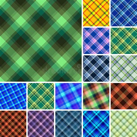 Seamless Plaid Patterns Stock Vector Illustration Of Scotland 143142424