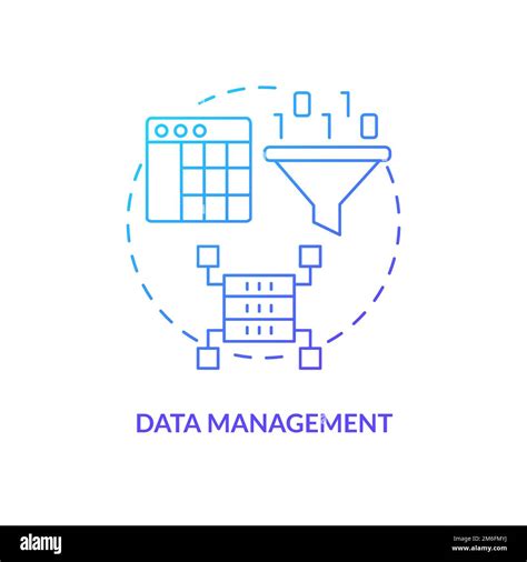 Data Management Blue Gradient Concept Icon Stock Vector Image And Art Alamy