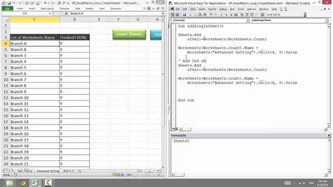 14 excel macro insert multiple sheets part 2 youtube