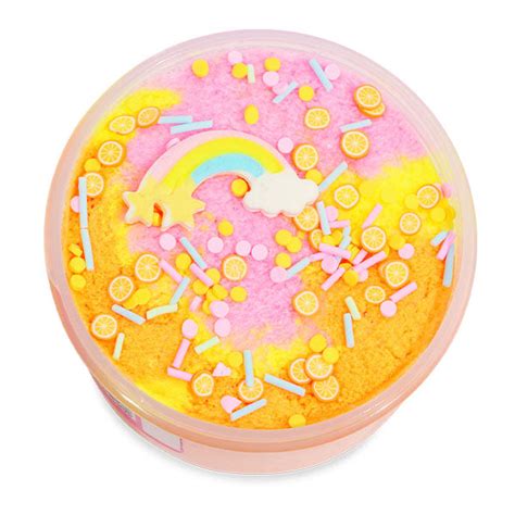 Peachybbies Novelty Slime Fidget Putty 7oz Jar Rainbow Sherbet Clo