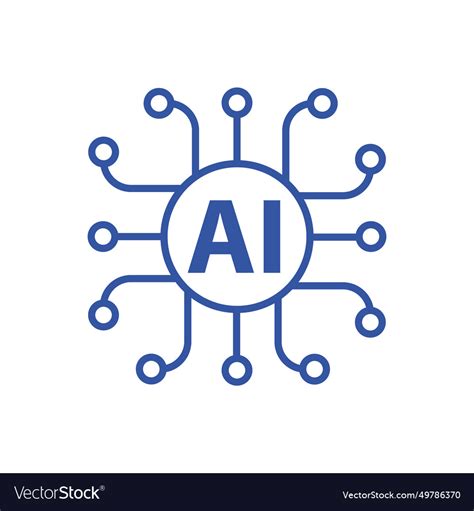 artificial intelligence ai processor chip vector image