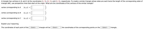 Solved A Triangle Has Vertices A B And C At The Chegg