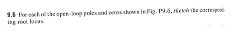 solved 9 6 for each of the open loop poles and zeros shown