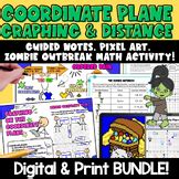 Coordinate Graphing Guided Notes Four Quadrants Distance On Coordinate Planes