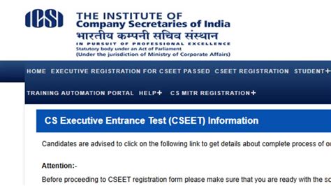 Icsi Cseet May 2025 Registration Begins Check How To Apply