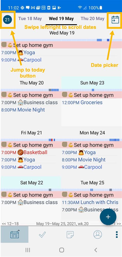 Informant For Android Interface Day Color Updates Pocket Informant