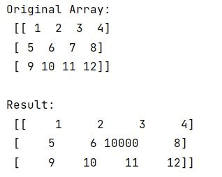Python How To Change A Single Value In A NumPy Array