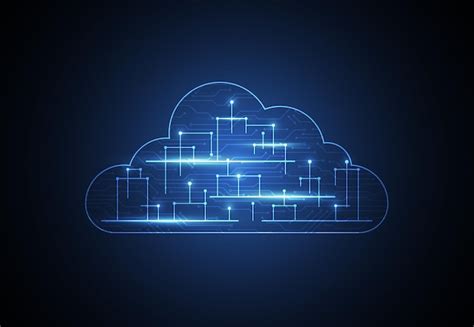 Premium Vector Cloud Networking Computing Concept Design Digital Data