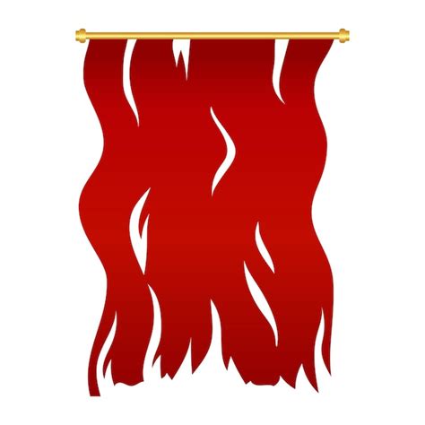 Premium Vector Damaged Red Flag Illustration