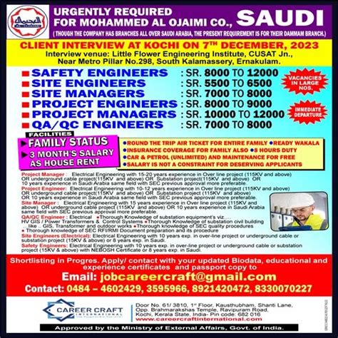 Wanted For Saudi Al Ojaimi Company