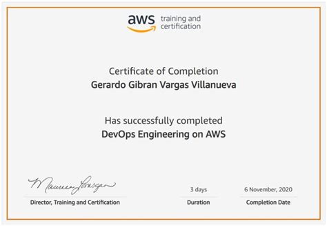 Gerardo Gibran Vargas Villanueva On Linkedin Completed My Aws Devops Engineering Training Very