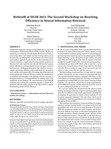 reneuir at sigir 2023 the second workshop on reaching efficiency in