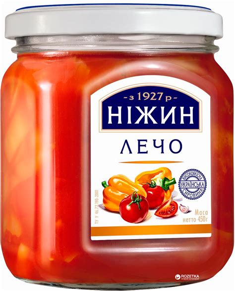 Лечо Нежин (Ніжин) в стеклянной банке 450 мл (4823006801435) – ROZETKA ...
