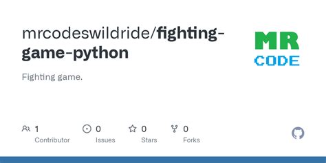 GitHub Mrcodeswildride Fighting Game Python Fighting Game