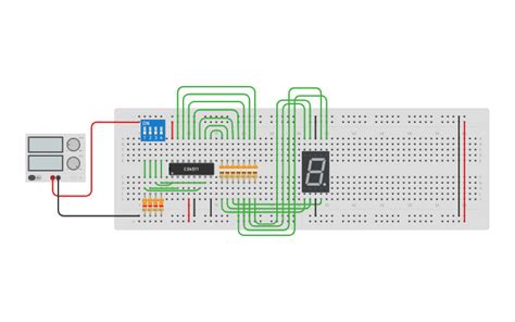 circuit design bcd to 7 segment decoder cathode tinkercad