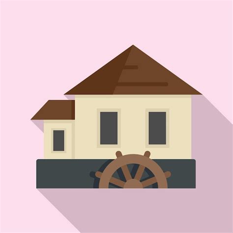 Premium Vector Turbine Water Mill Icon Flat Illustration Of Turbine Water Mill Vector Icon For