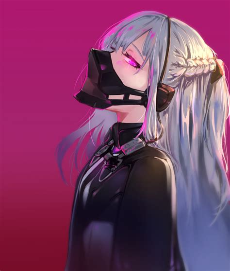 Safebooru 1girl Aak Ak 12 Girls Frontline Braid Colored Eyelashes
