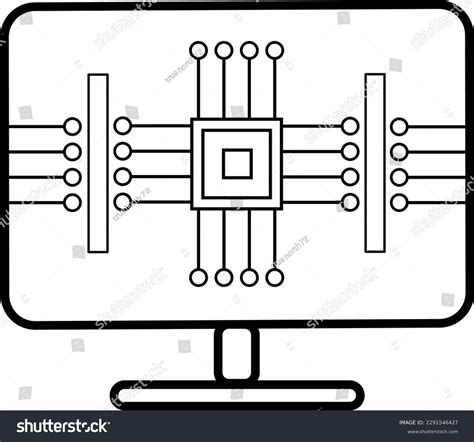 Electronic Circuit Screen Development Stock Vector Royalty Free