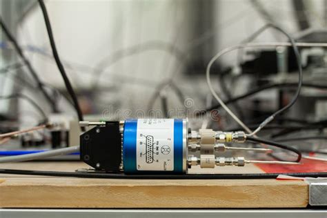 Electrical Experiment In Physics Laboratory Electrical Circuit With Resistance And Light Bulb