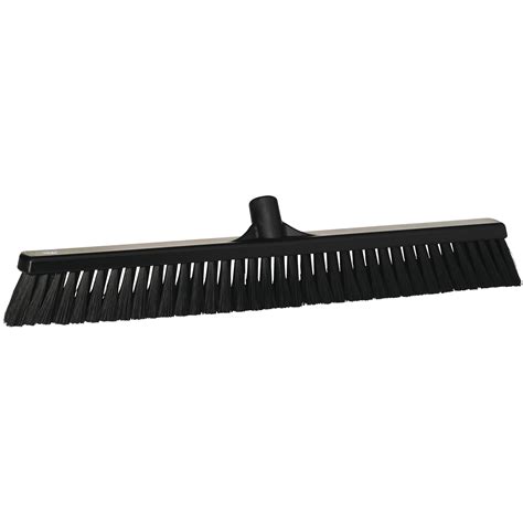 Vikan 31999 Small Particle Push Broom Head Fine Bristles 24 Polyester Black