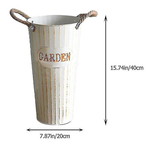 Metal Bucket Retro Flower Bucket Floral Arrangement Container Iron Vase