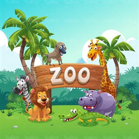 وکتور حیوانات جنگل وکتور نقاشی کودکانه وکتور باغ وحش1 ایران طرح