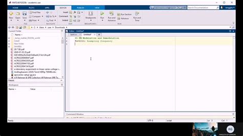 Frequency Modulation And Demodulation Using Matlab Code Lab4 Youtube