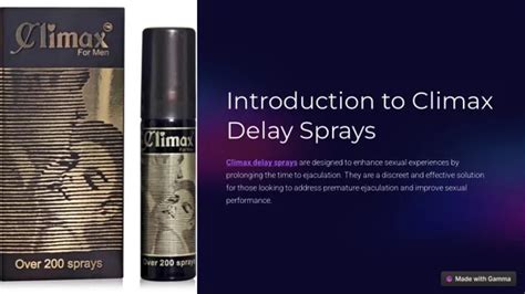 Ppt Climax Delay Spray Powerpoint Presentation Free Download Id