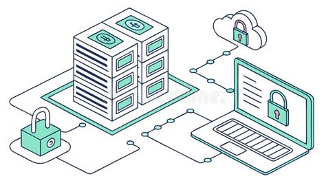 data server and cloud network infrastructure and digital storage vector design generative ai