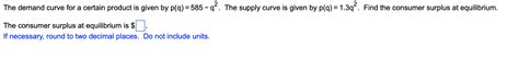 Solved The Demand Curve For A Certain Product Is Given By Chegg
