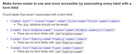 Highlight Relevant Label Attributes For Labels Not Associated With A Form Field Issue