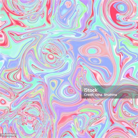 홀로그램 이음새가 없는 패턴 무지개 빛 액체가 흐르는 효과 환각 효과 동화 유니콘 트렌드 배경 90 년대 패션 그라데이션에 대한 스톡 벡터 아트 및 기타 이미지 Istock