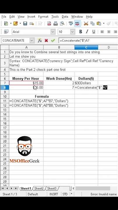 How To Use Concatenate Function In Openofficepart 2 Youtube