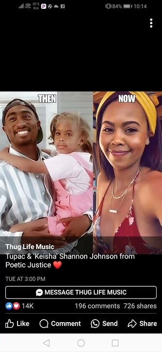 2pac And Keisha Shannon Johnson From Poetic Justice Then And Now Youtube