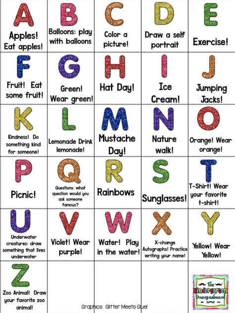 Abc Countdown Page001 The Kindergarten Smorgasboard