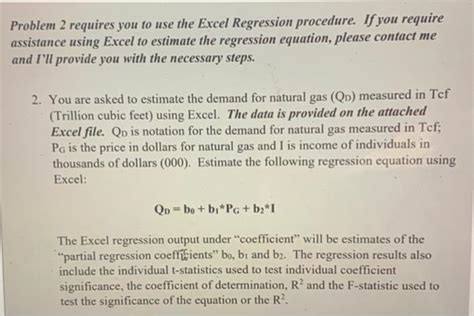 Solved Problem Requires You To Use The Excel Regression Chegg