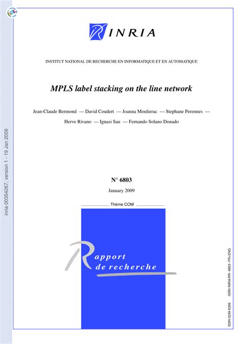 PDF MPLS Label Stacking On The Line Network